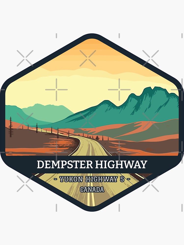 "Dempster Highway in Canada" Sticker for Sale by AestheticColor | Redbubble