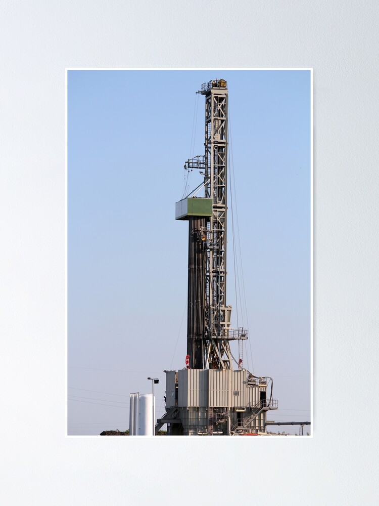 "land oil drilling rig and equipment" Poster for Sale by goceris ...