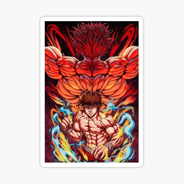 "Baki The Grappler, Yujiro Hanma, Demonback" Sticker for Sale by ...