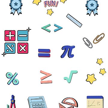 "Math(s) is Fun Sticker Pack Set For School" Sticker for Sale by ...
