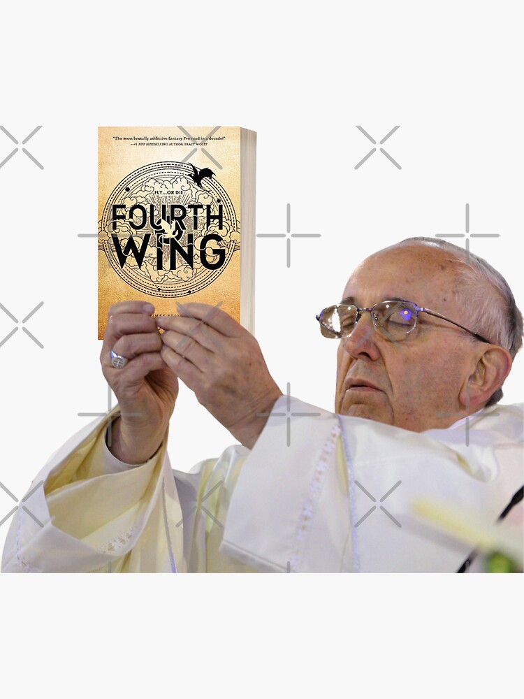 "Fourth Wing Pope Meme" Sticker for Sale by selmaal | Redbubble