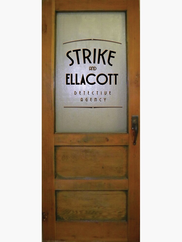 "Strike & Ellacott Detective Agency Door (Strike Series)" Sticker for ...