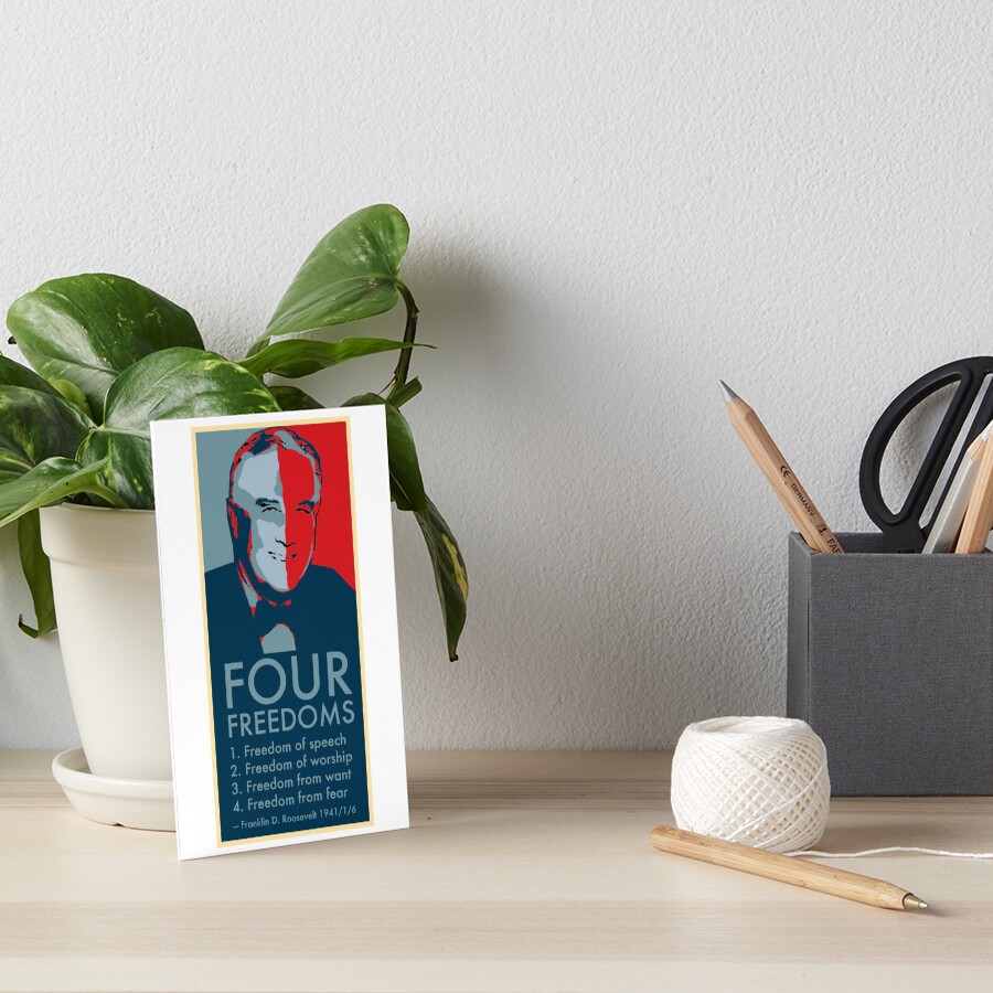 "FDR - Four Freedoms" Art Board Print by IHaveTheNuts | Redbubble
