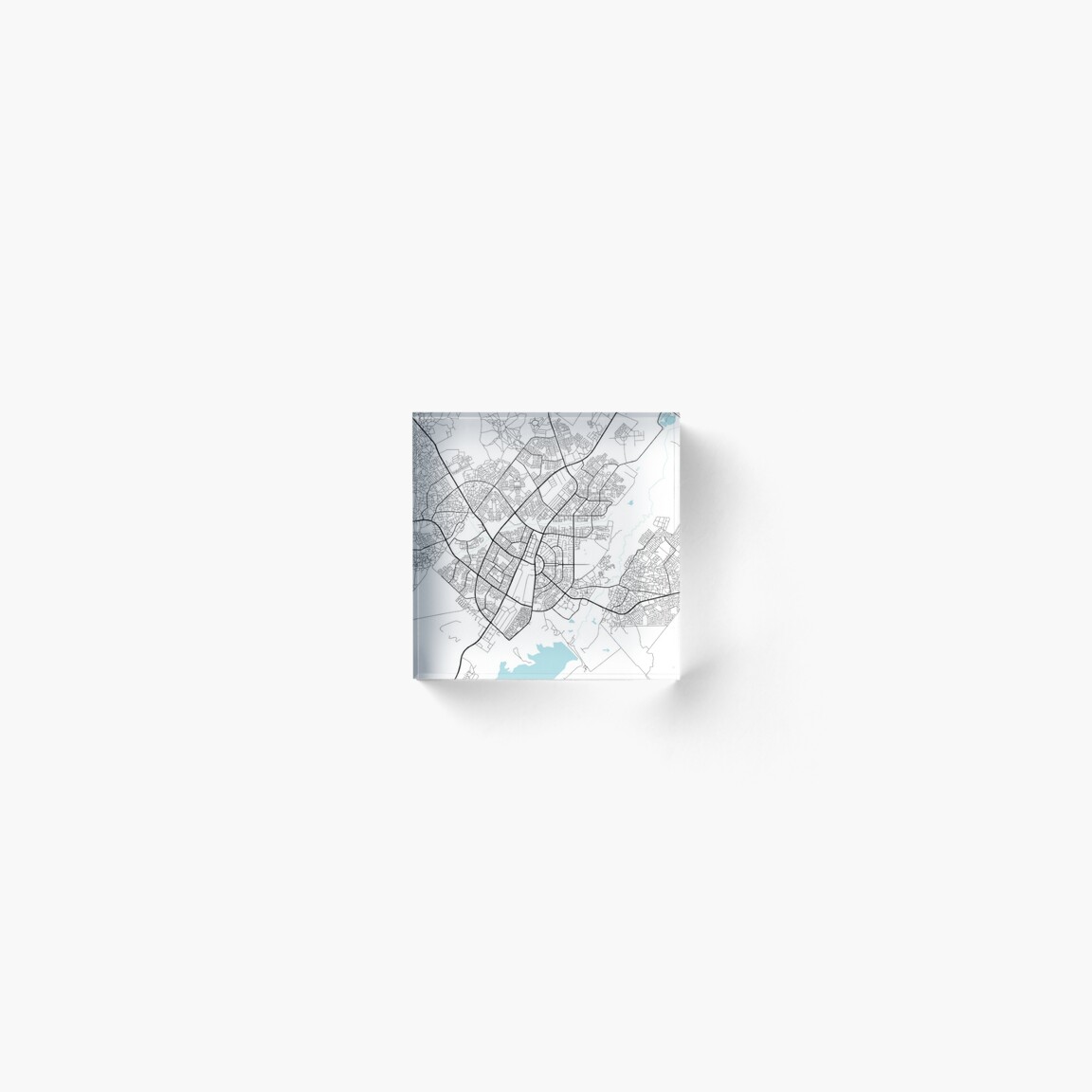 "Gaborone City Map of Botswana - Circle" Acrylic Block for Sale by ...