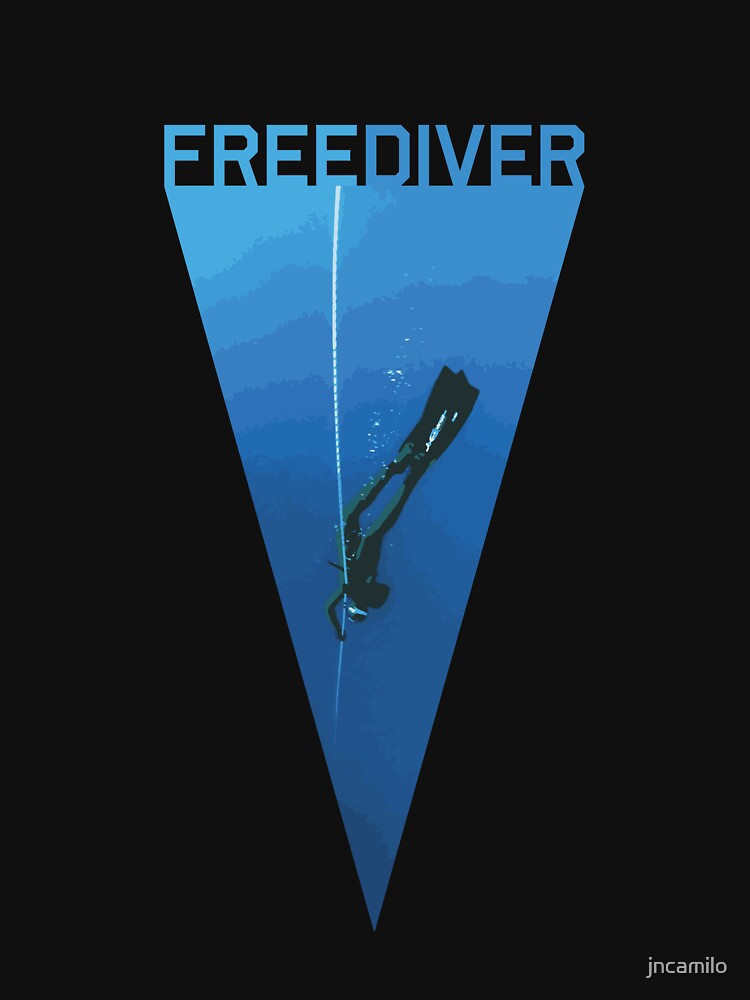 "FreeDiver - Scuba and free diving Geometric Design" T-shirt for Sale ...
