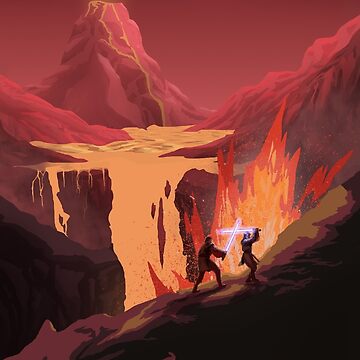 "Battle on Mustafar Vector Art" Sticker for Sale by g0dDley | Redbubble