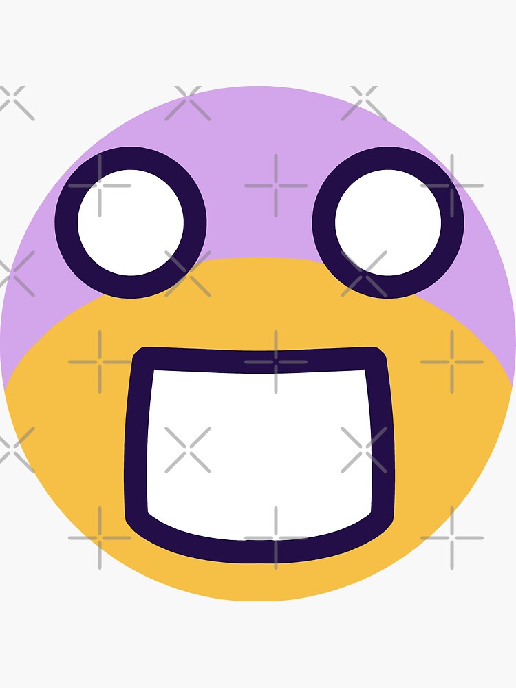 "Shocked face" Sticker for Sale by KarmaDoodle | Redbubble