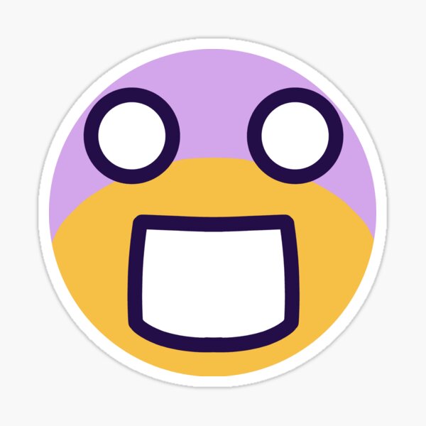 "Shocked face" Sticker for Sale by KarmaDoodle | Redbubble