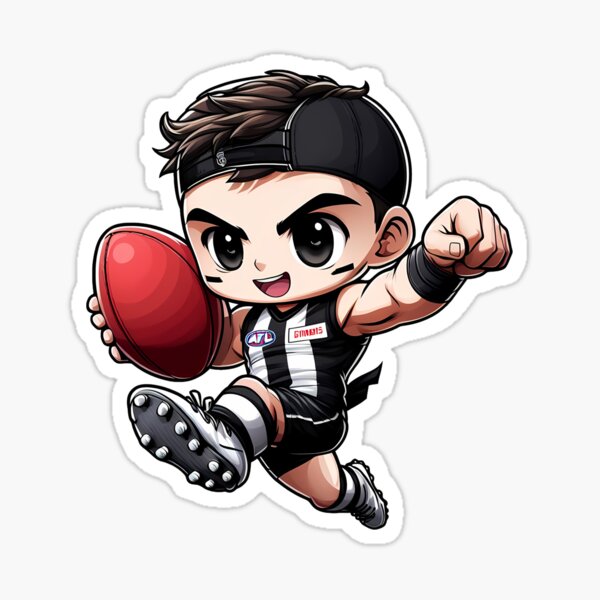 "Chibi Collingwood Magpies" Sticker for Sale by Thunderbelts | Redbubble