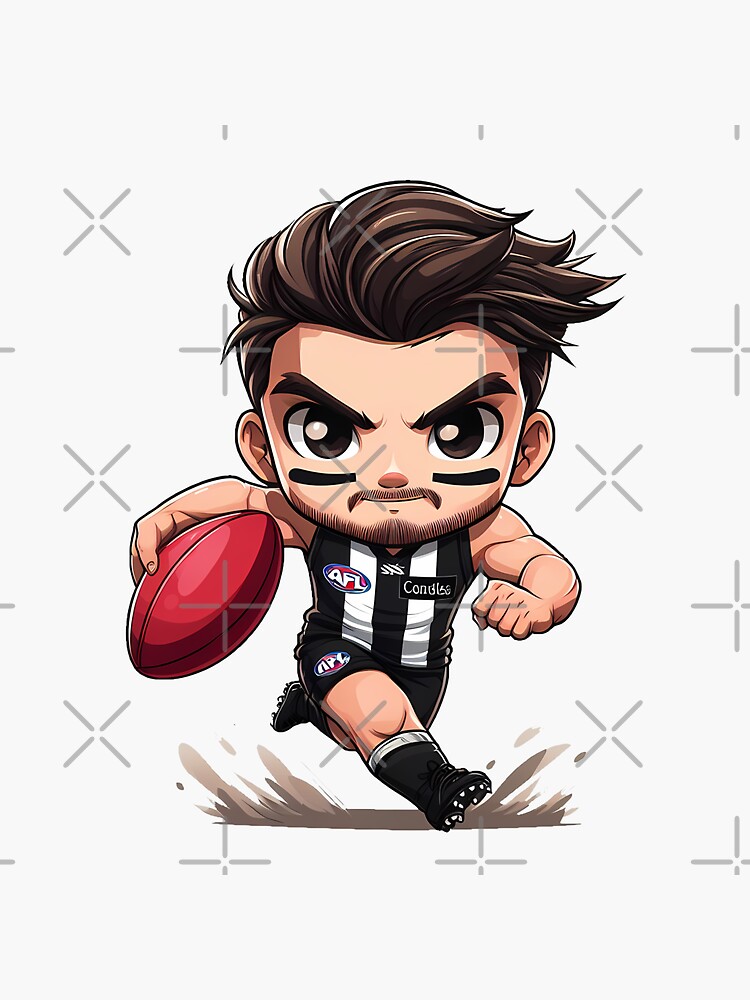 "Chibi Collingwood Magpies" Sticker for Sale by Thunderbelts | Redbubble