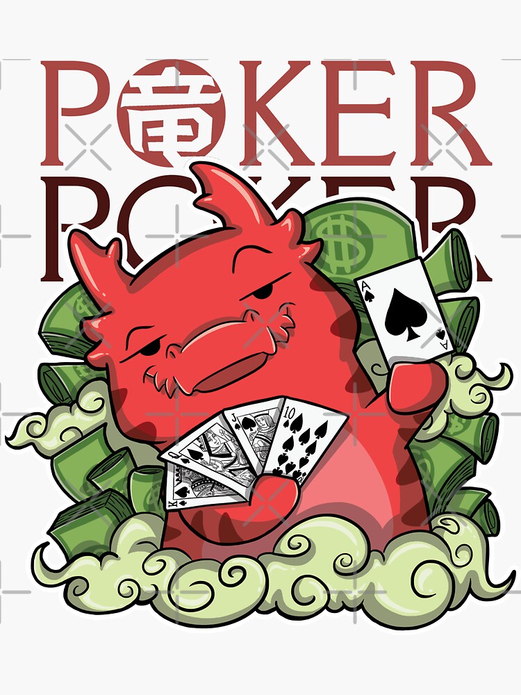 "Royal Flush Poker Dragon Playing Poker Cards" Sticker for Sale by The ...