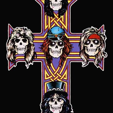 "Guns and Roses Cross Vintage Band 90s Tour, Guns and Roses design Guns ...