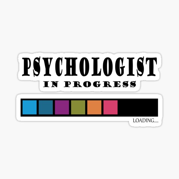 "Psychologist in Progress" Sticker for Sale by InkspireByKomal | Redbubble
