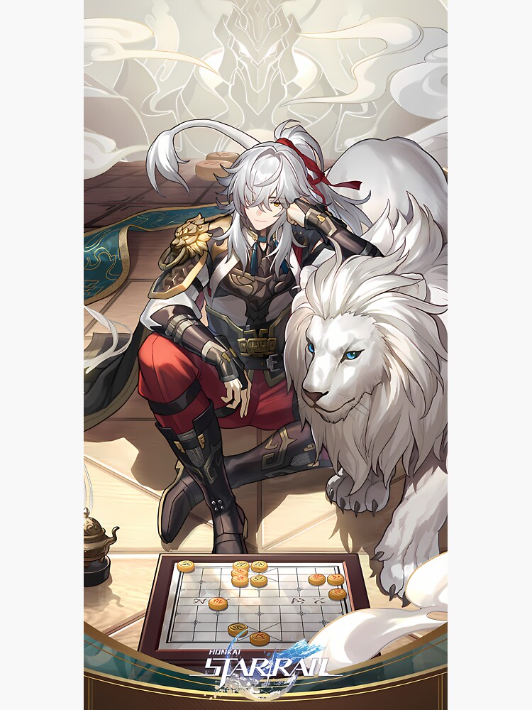 "Jing Yuan vertical poster, Honkai Star Rail" Sticker by Demray | Redbubble