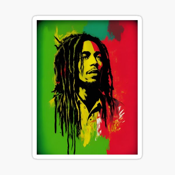 "Bob Marley fan art" Sticker for Sale by Jo Art | Redbubble