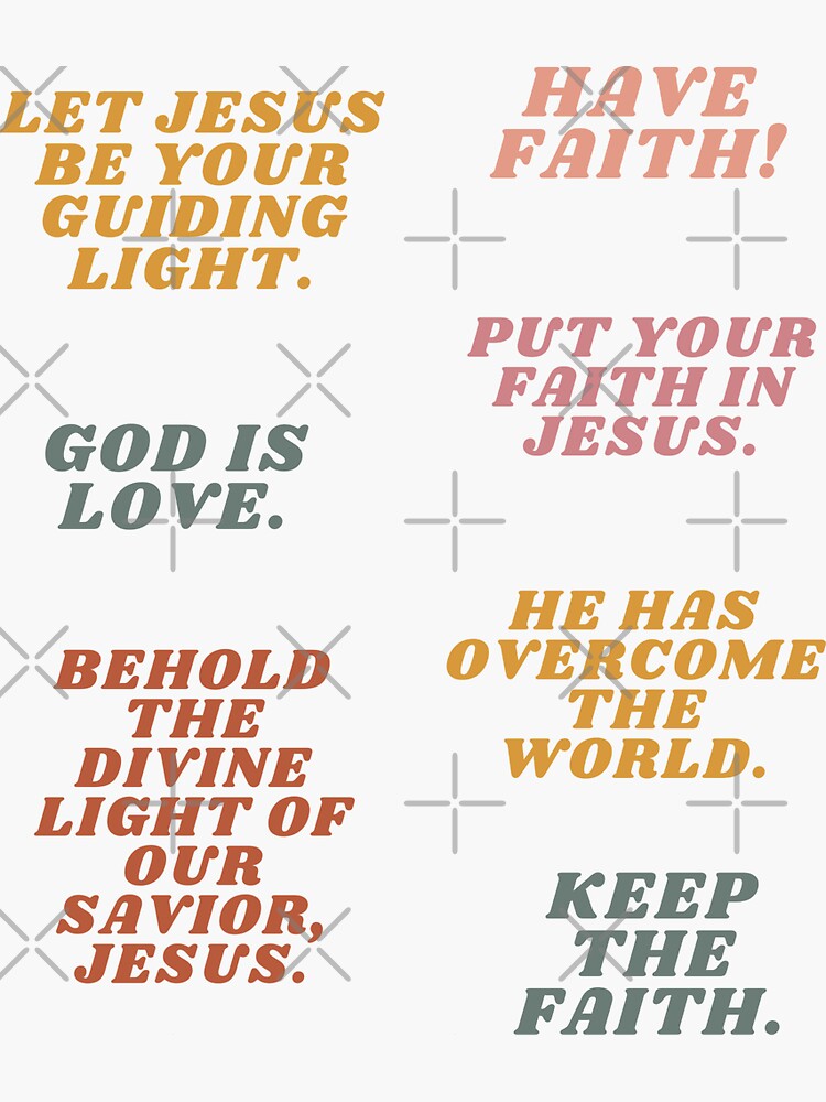 "Christian Sticker Pack - Typography - Faith - Jesus - Boho - Bohemian ...