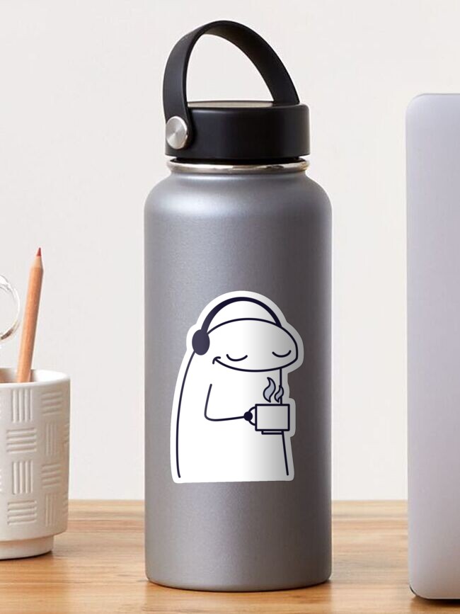 "Coffee Music Flork Meme" Sticker for Sale by loom-check | Redbubble