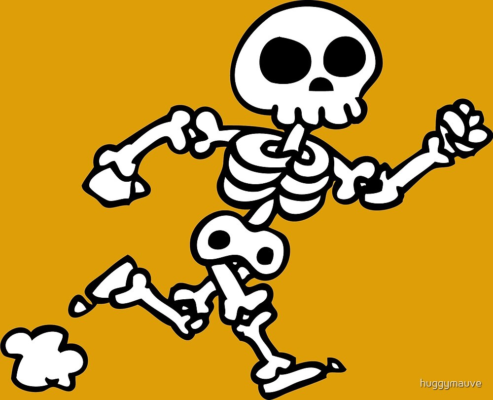 "run skeleton" by huggymauve | Redbubble