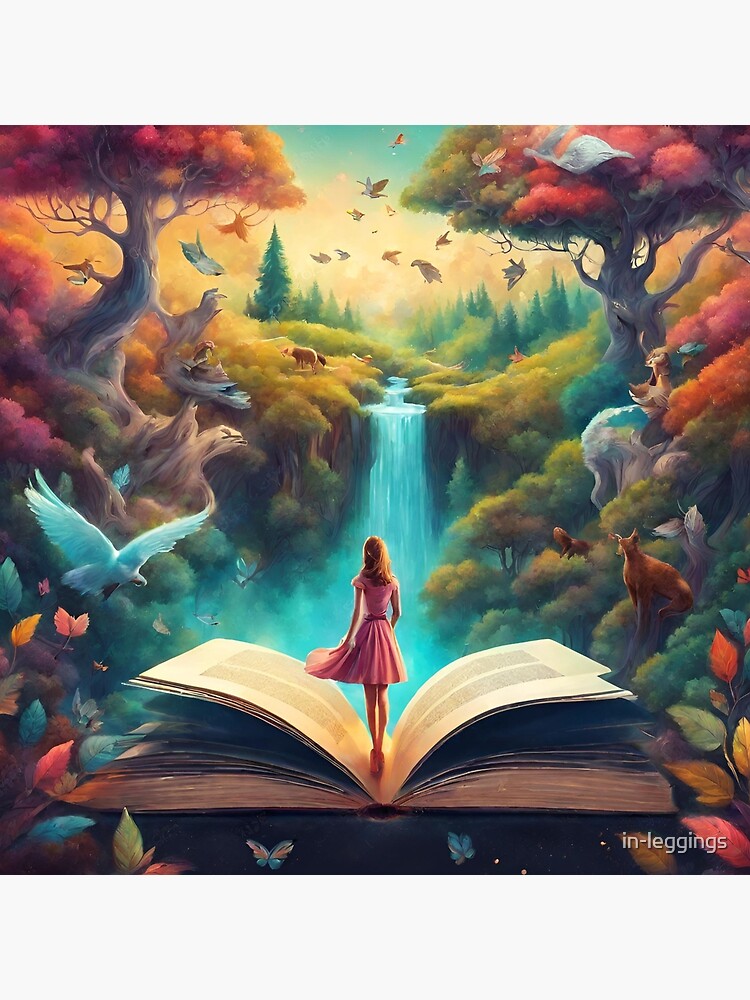 "fairy-tale lady reading fantasy book, for bookworms" Poster for Sale ...