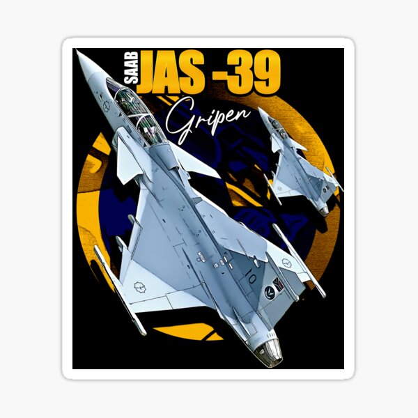 "JAS39 Gripen Swedish Air Force Fighterjet" Sticker for Sale by ...
