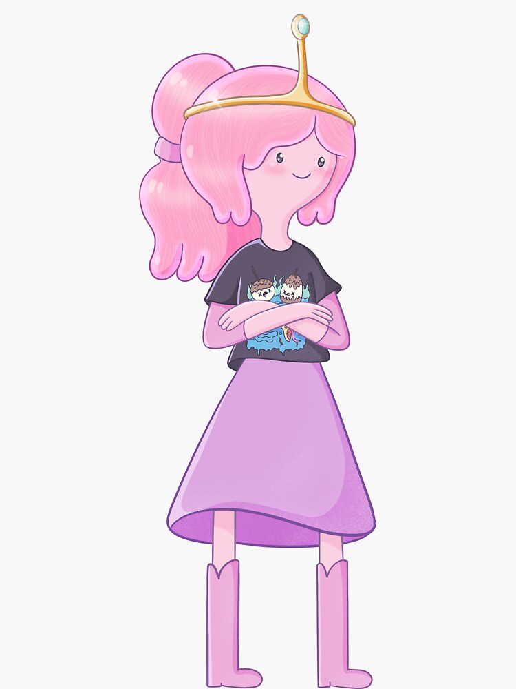 "Princess Bubblegum" Sticker for Sale by clumsytaco | Redbubble