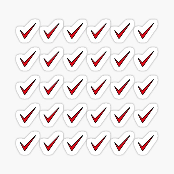 "Planner Pack Sticker Red Tick" Sticker for Sale by VeryPureLove ...