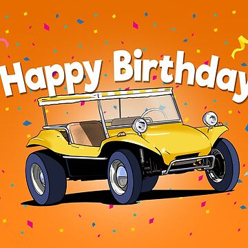 "Yellow Beach Buggy Birthday greetings card" Greeting Card for Sale by ...