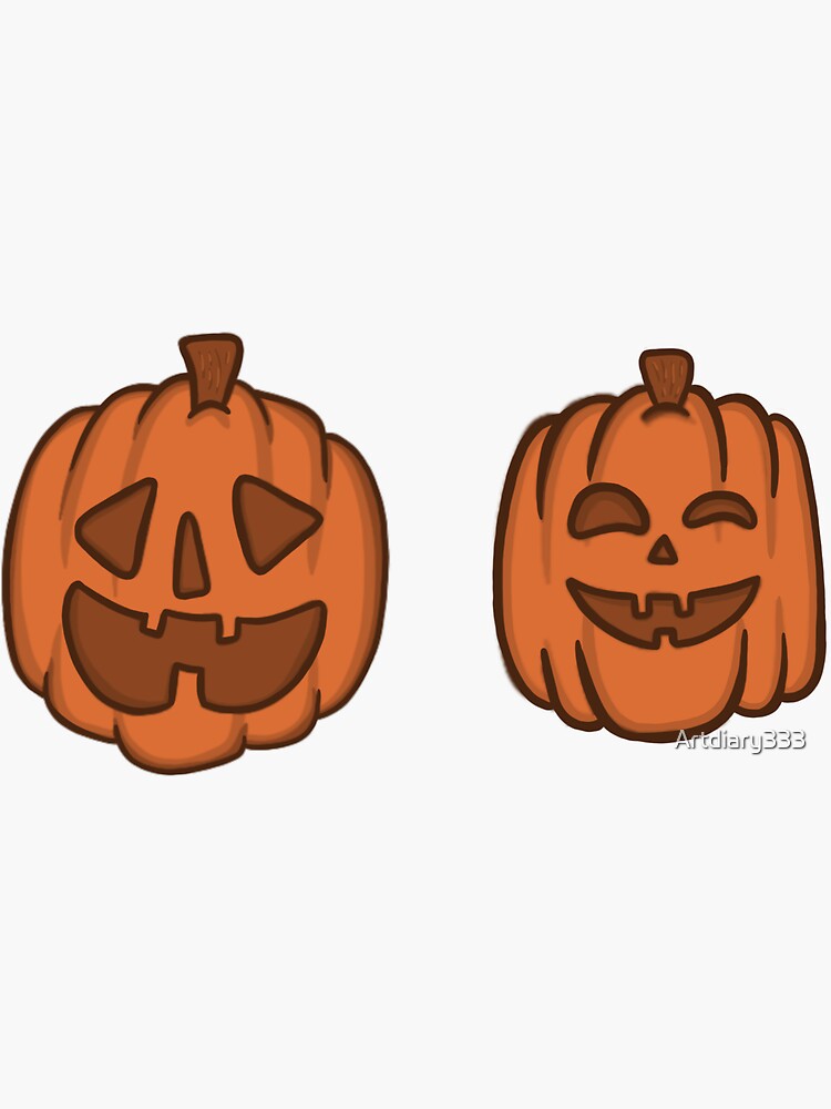 "Jack o lantern pumpkins fall halloween " Sticker for Sale by ...
