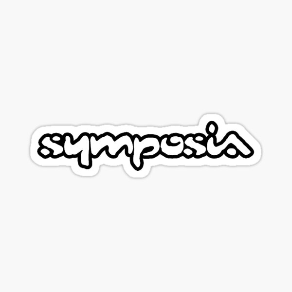 "Black and White Logo" Sticker for Sale by Symposia | Redbubble