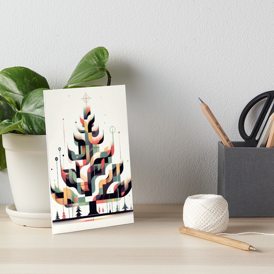 "Nordic Cubism Modern Art Christmas Tree " Poster for Sale by ...
