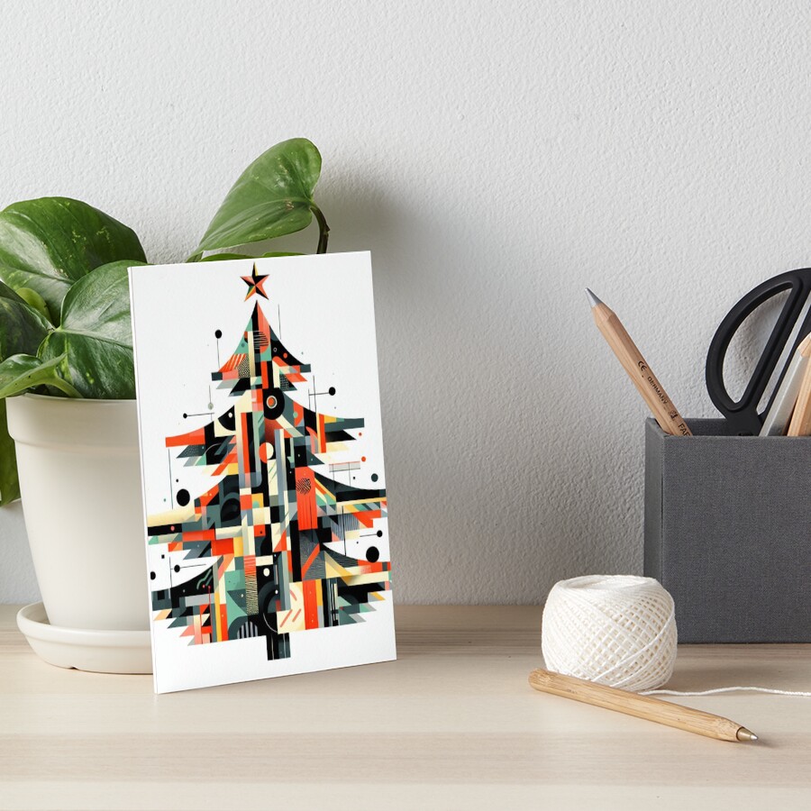 "Nordic Cubism Modern Art Christmas Tree " Poster for Sale by ...