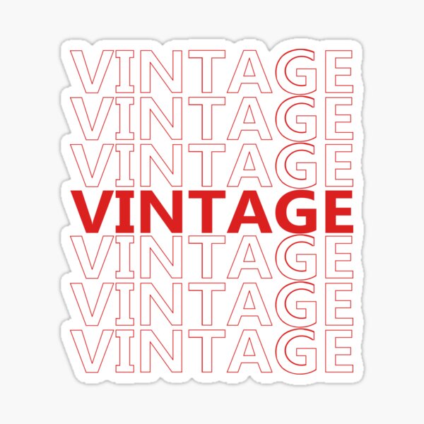 "VINTAGE" Sticker for Sale by eliannadraws | Redbubble