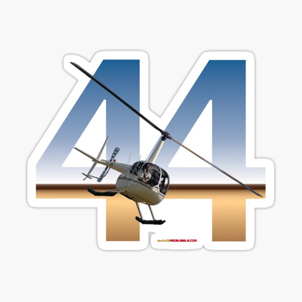 "Number Design - Robinson R44 VH-KEF 20120304" Sticker for Sale by ...