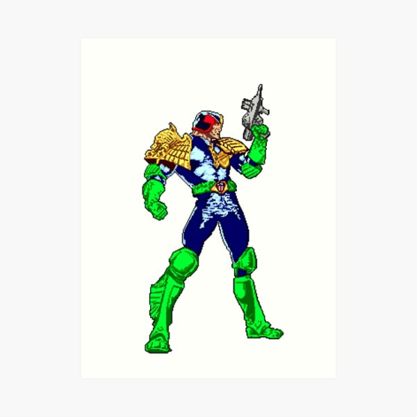 "Judge Dredd Pixel art" Art Print for Sale by voxodyssey | Redbubble
