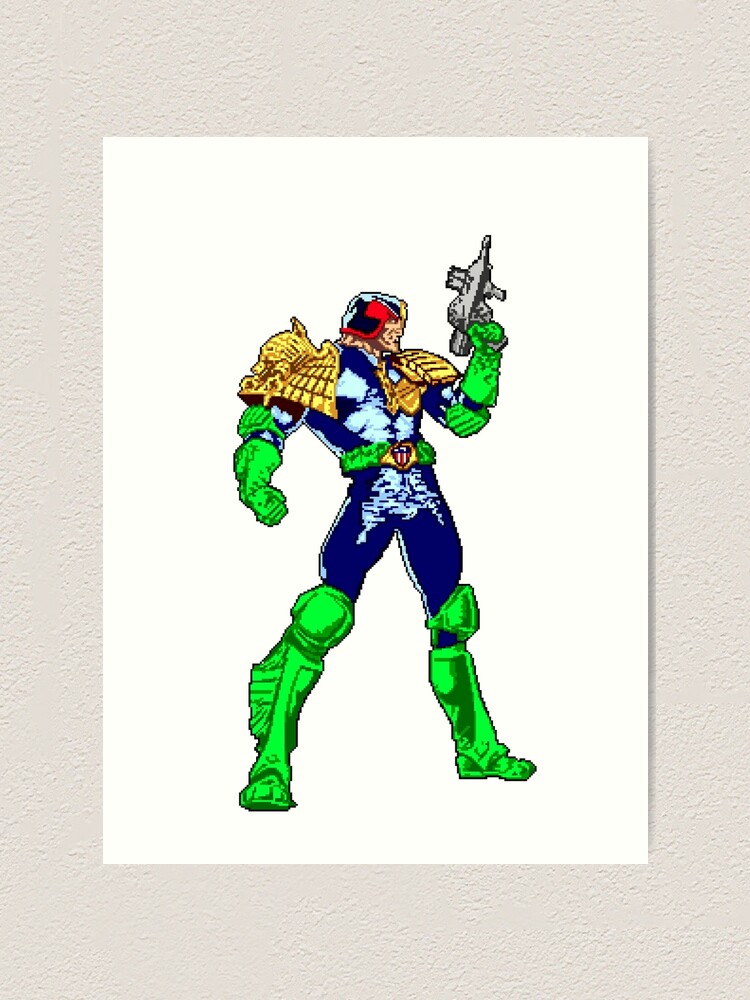 "Judge Dredd Pixel art" Art Print for Sale by voxodyssey | Redbubble