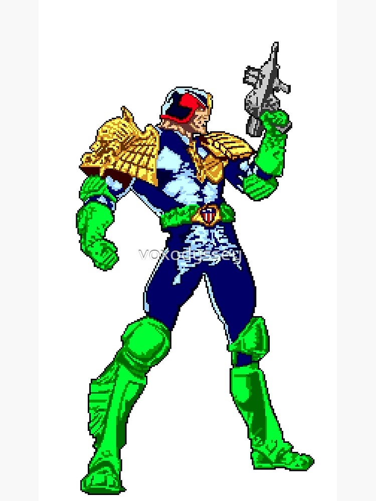 "Judge Dredd Pixel art" Art Print for Sale by voxodyssey | Redbubble