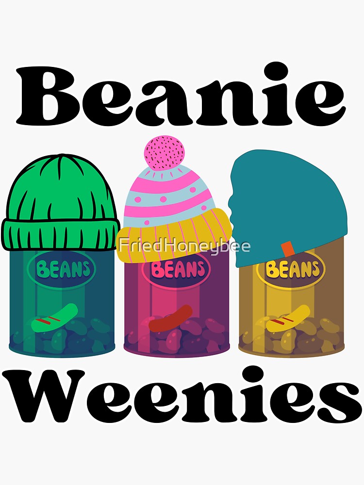 "Beenie Weenies in Cool Beanies" Sticker for Sale by FriedHoneybee ...