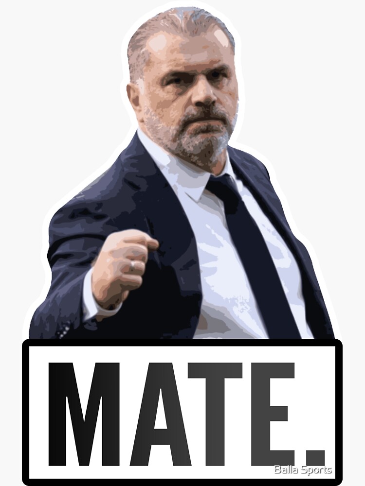 "Ange Postecoglou Mate" Sticker for Sale by Balla Sports‎ | Redbubble