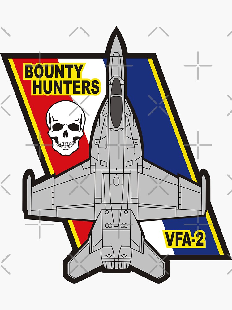"F/A-18 VFA-2 Bounty Hunters" Sticker by MBK13 | Redbubble