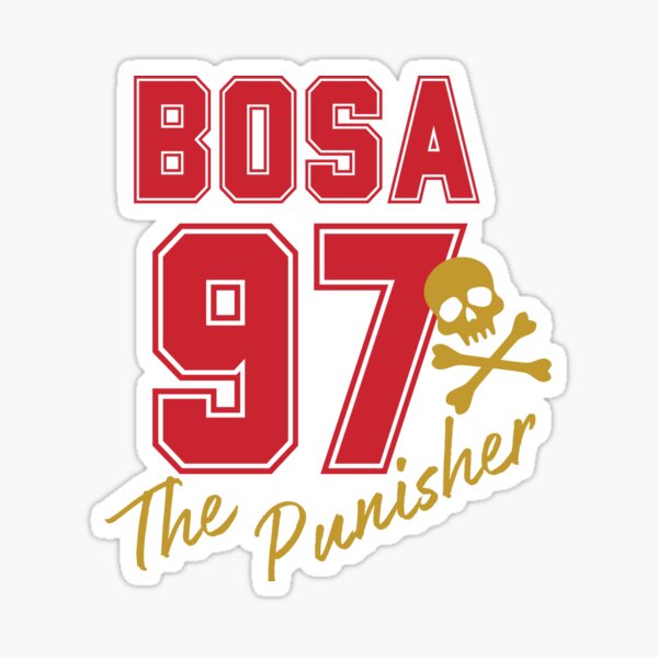 "Nick Bosa The Punisher 97" Sticker for Sale by miyagifactory | Redbubble