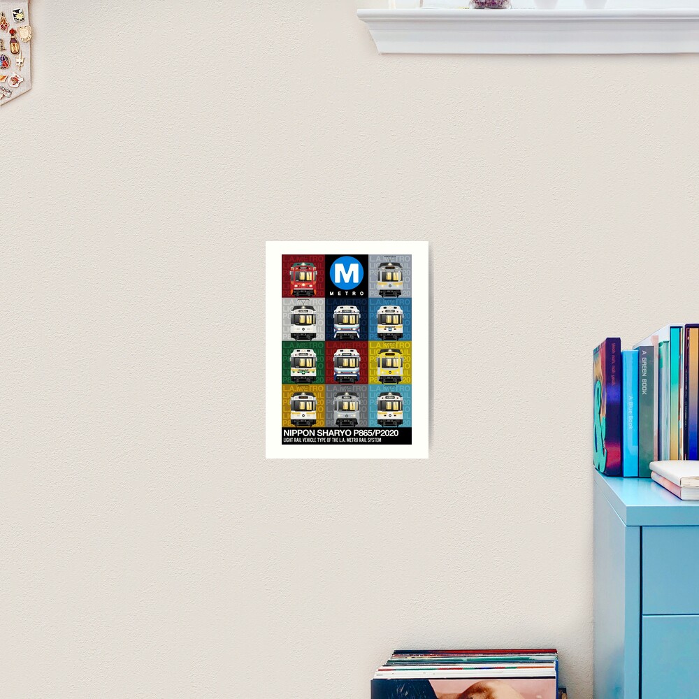 "Los Angeles Metro Rail Nippon Sharyo P865/P2020 Train Collage" Poster ...