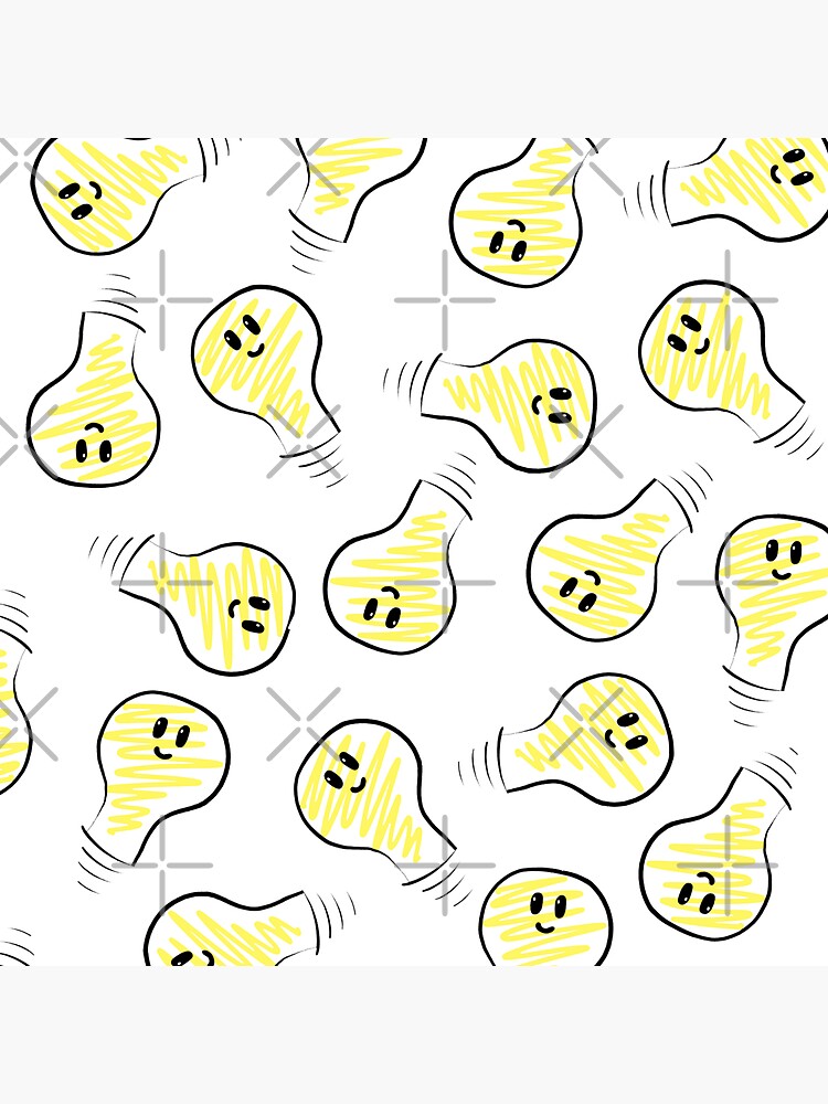"Cute Light bulb Pattern" Sticker for Sale by BaconPancakes21 | Redbubble