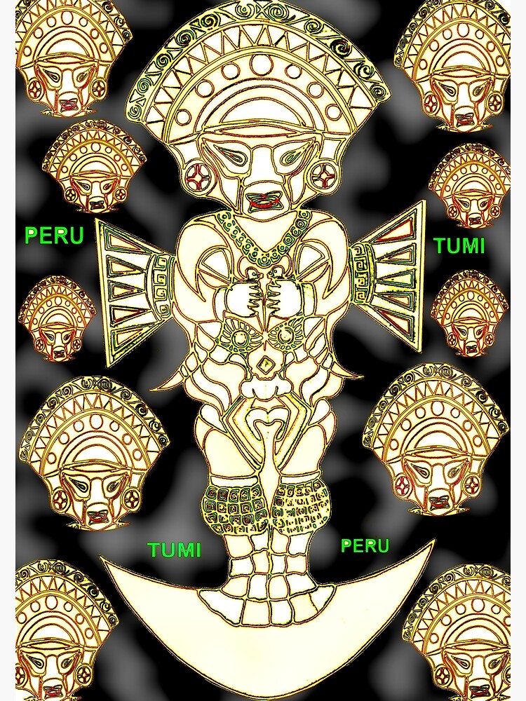 "TUMI - PERU - GOLD" Poster for Sale by vanessaperu | Redbubble