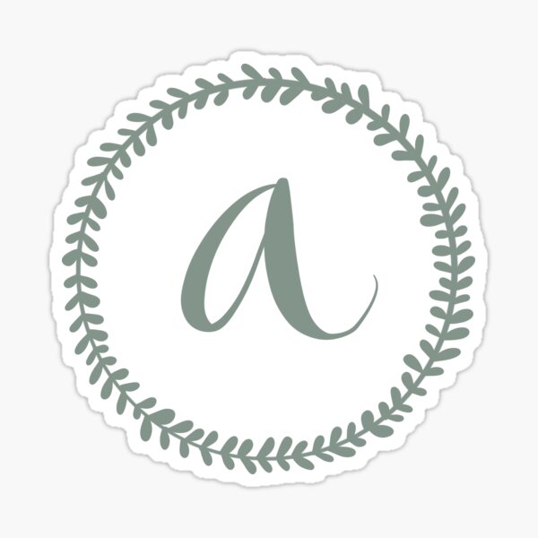 "Letter A Monogram Wreath" Sticker for Sale by JamieIson | Redbubble