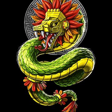 "Quetzalcoatl Aztec Serpent God" Sticker for Sale by underheaven ...