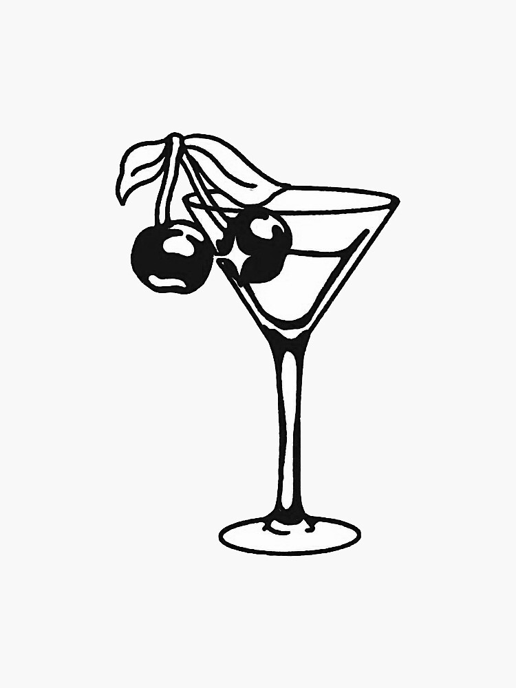 "martini " Sticker for Sale by ArtByPeople | Redbubble