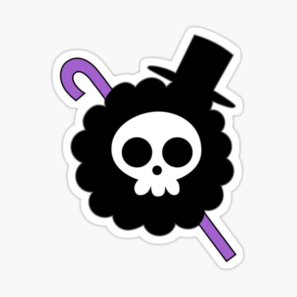"One Piece Brook, One Piece Flag, One Piece" Sticker for Sale by ...