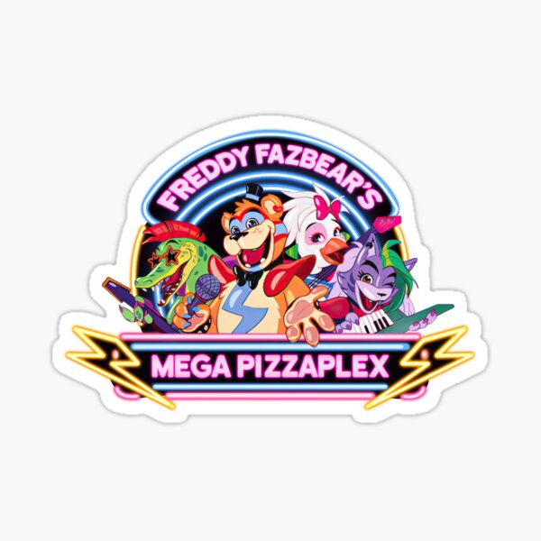 "Freddy Fazbear's Mega Pizzaplex, Five Nights at Freddy's" Sticker for ...