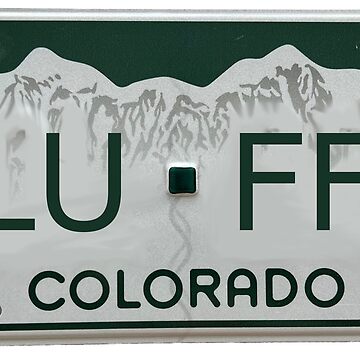 "Fluffy Colorado License Plate" Sticker for Sale by fluffybunny2525 ...