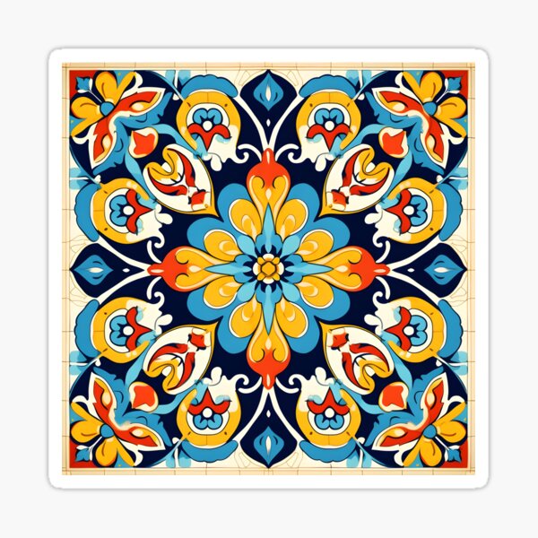 "Portuguese Tile #6" Sticker for Sale by platonicXXI | Redbubble